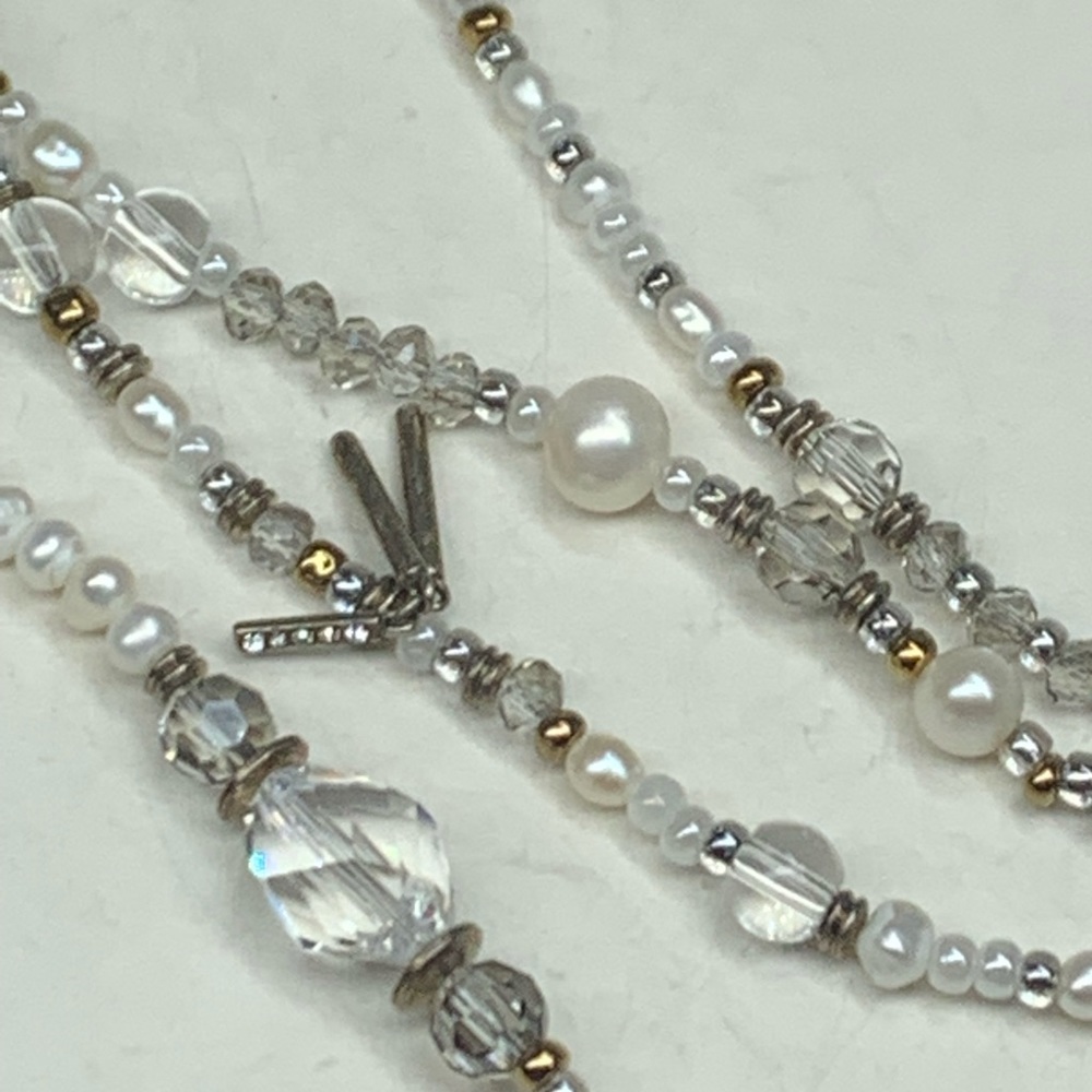 Silpada Magnificent Pearl Crystal Brass Pearl Long Ne… - Gem